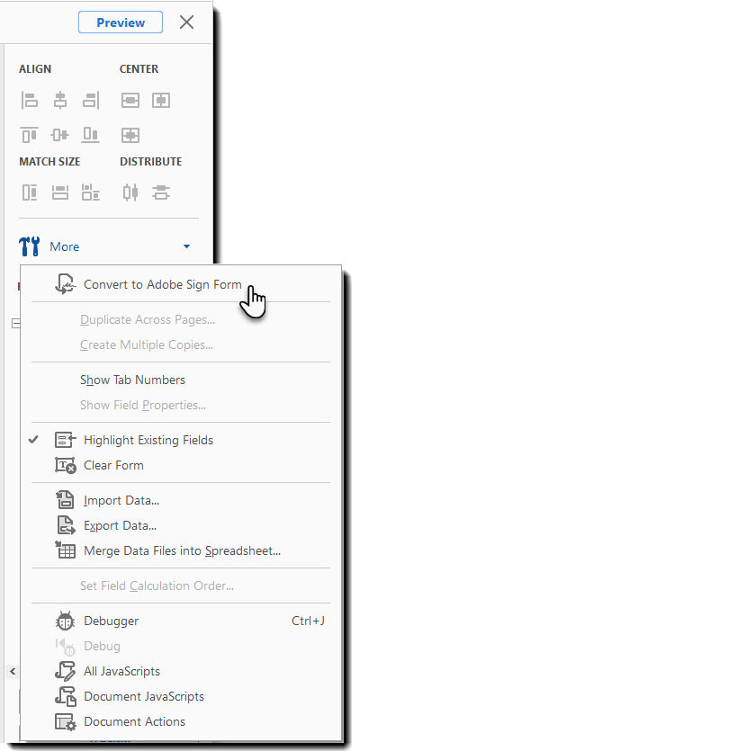 Create forms using Acrobat
